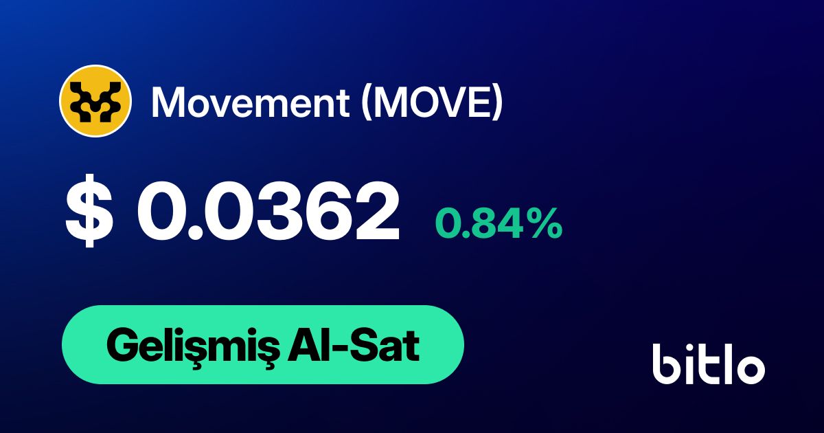 Movement Fiyatı ve Movement Fiyat Grafiği - MOVE/USDT - Bitlo.com