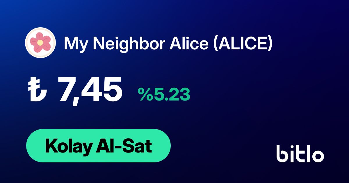 My Neighbor Alice (ALICE) Satın Al - ALICE/TRY - Bitlo.com
