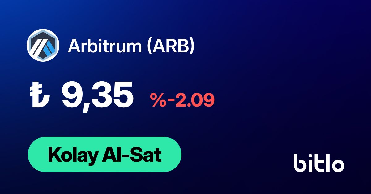 Arbitrum (ARB) Satın Al - ARB/TRY - Bitlo.com