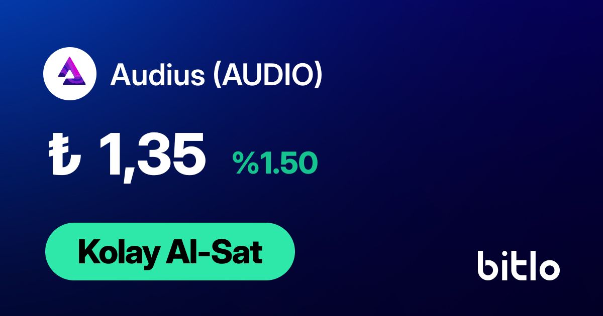 Audius (AUDIO) Fiyatı, Grafiği ve Piyasa Değeri - Bitlo.com