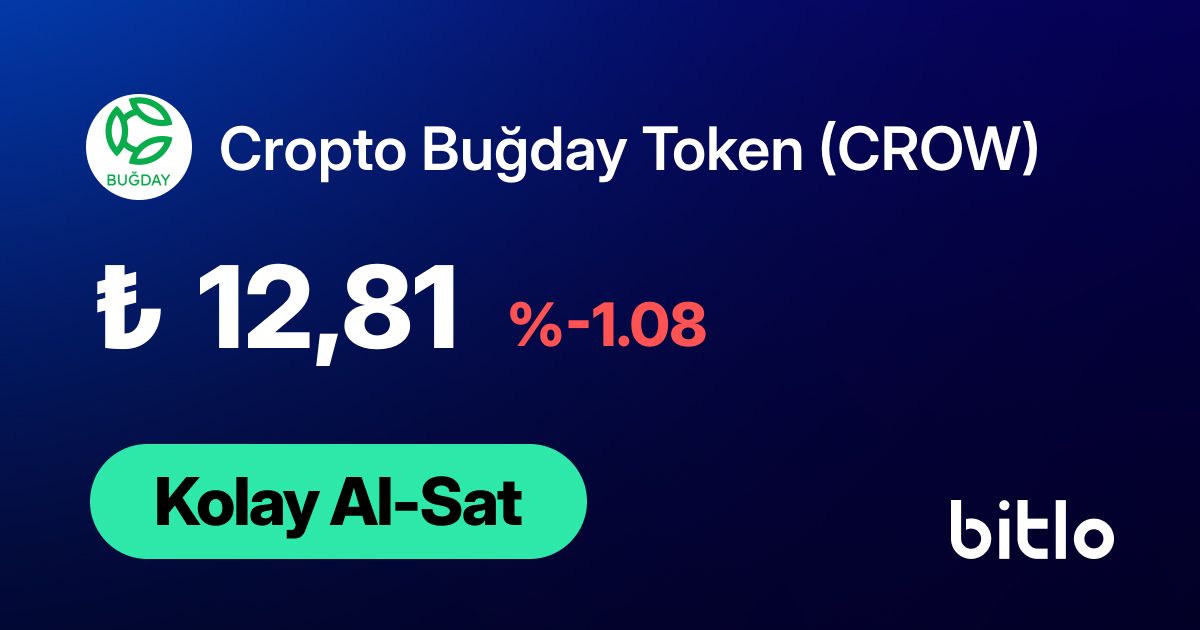 Cropto Buğday Token (CROW) Satın Al - CROW/TRY - Bitlo.com