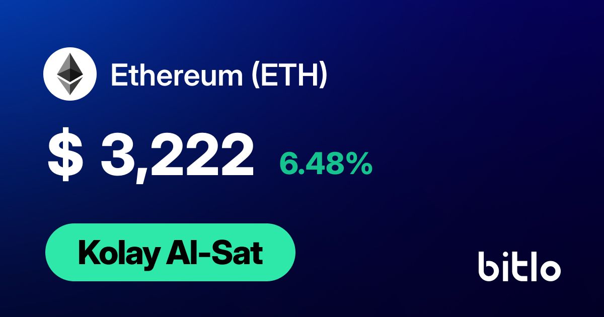 Ethereum (ETH) Satın Al - ETH/USDT - Bitlo.com