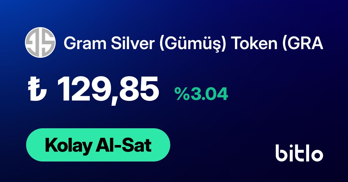 Gram Silver Token (GRAMS) Satın Al - GRAMS/TRY - Bitlo.com
