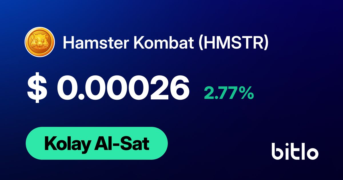 Hamster Kombat (HMSTR) Satın Al - HMSTR/USDT - Bitlo.com