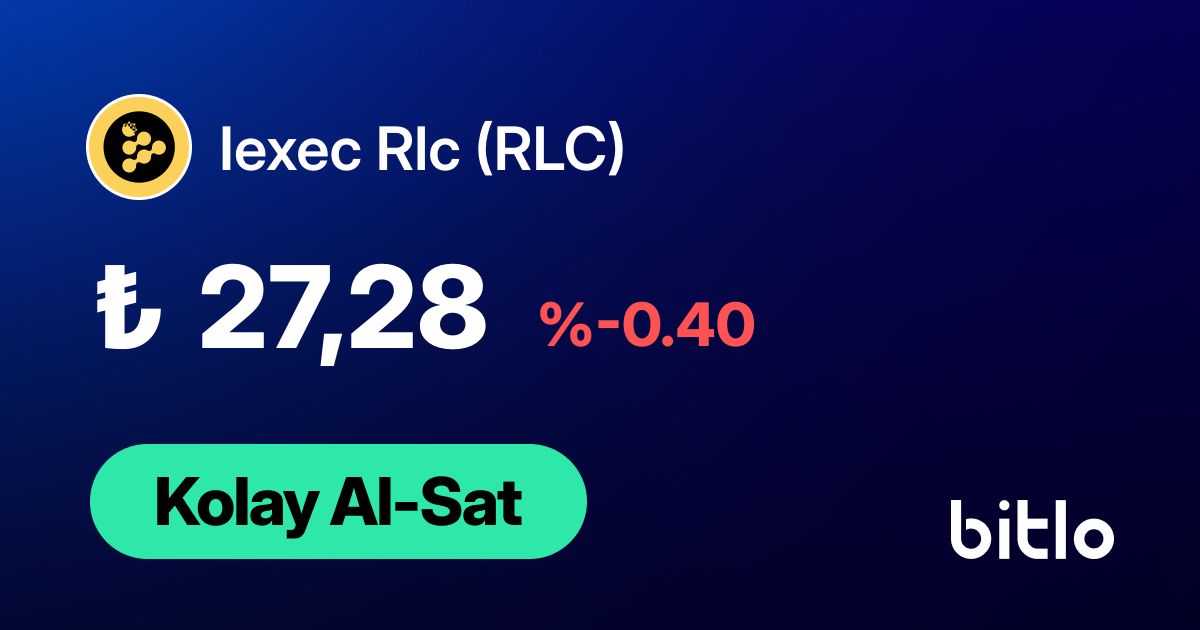 iExec RLC (RLC) Satın Al - RLC/TRY - Bitlo.com