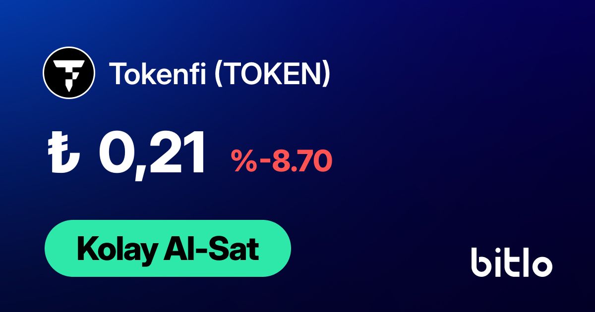 TokenFi (TOKEN) Satın Al - TOKEN/TRY - Bitlo.com